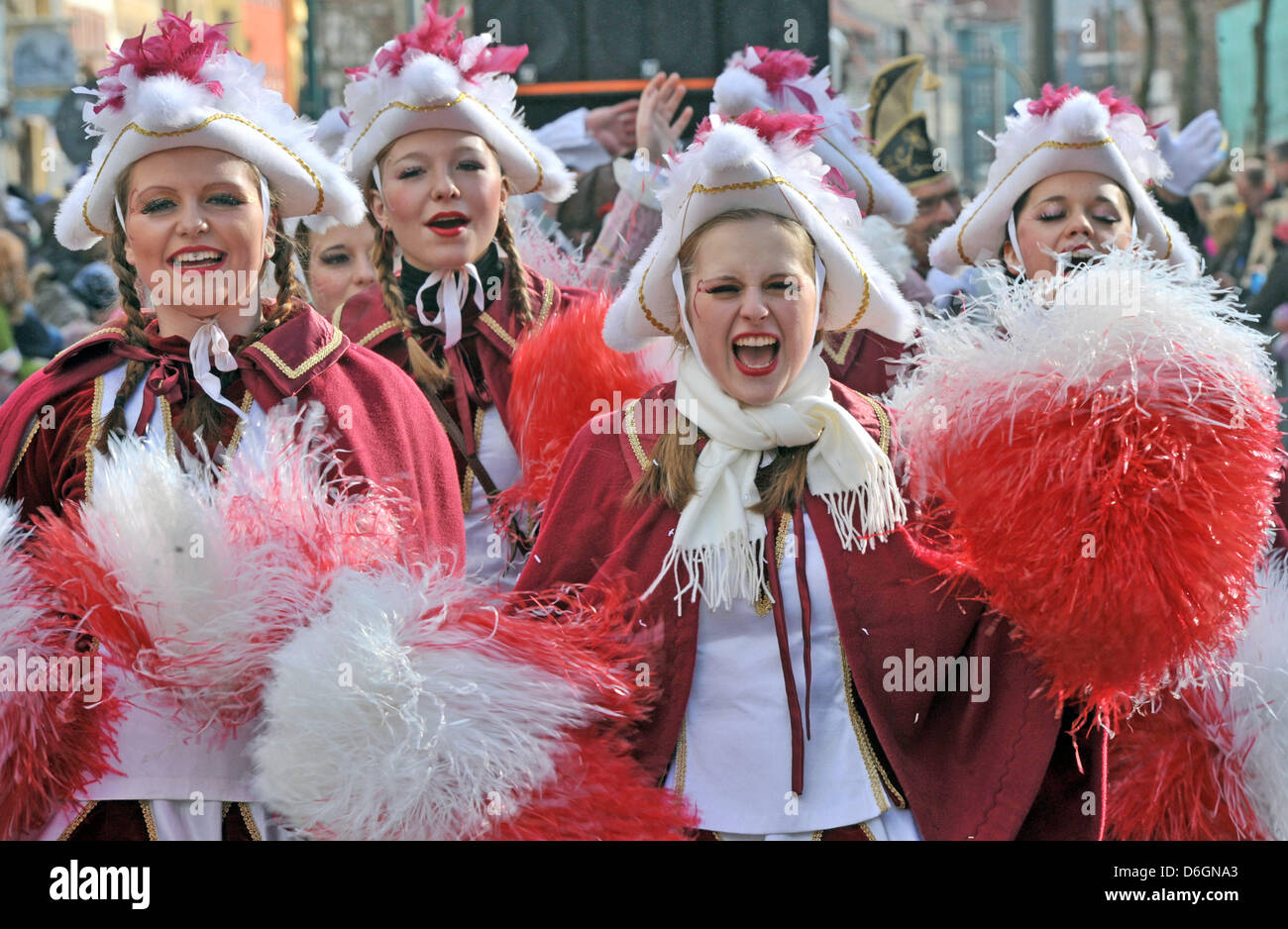 Carnivalists celebrate during Thuringia's largest carnival parade in ...