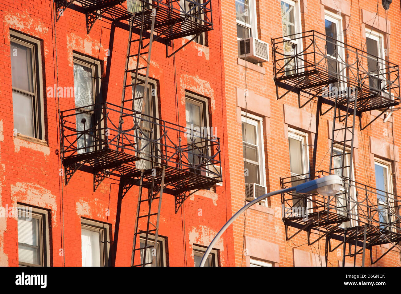 Fire exits on apartment buildings Stock Photo - Alamy