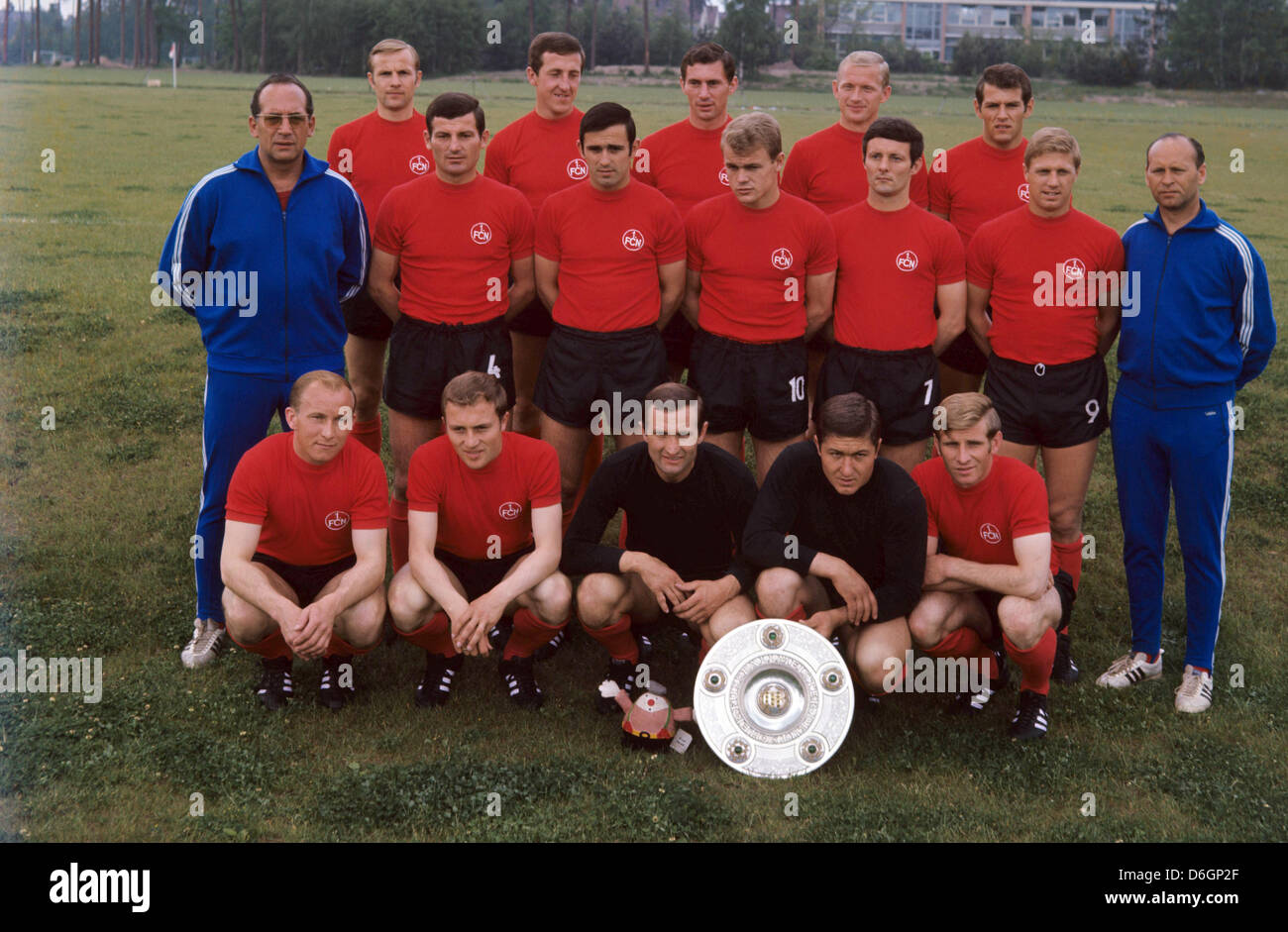 An undated dpa file picture shows the team of the 1. FC Nuremberg ...