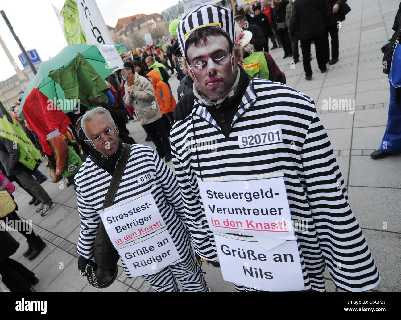 Opponents of controversial railway project Stuttgart 21 protest the ...
