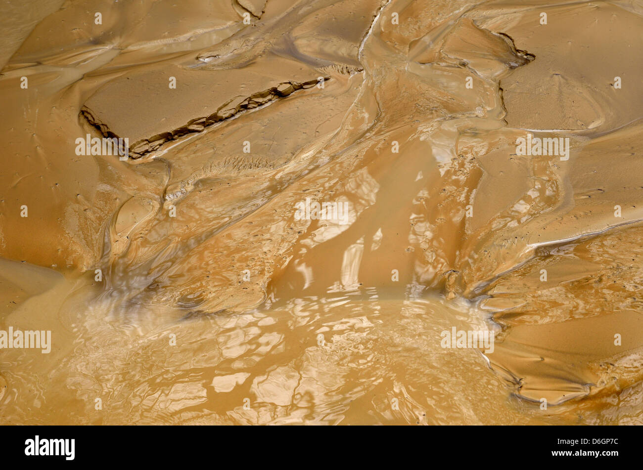 Sandy sediments after the mudslide Stock Photo - Alamy