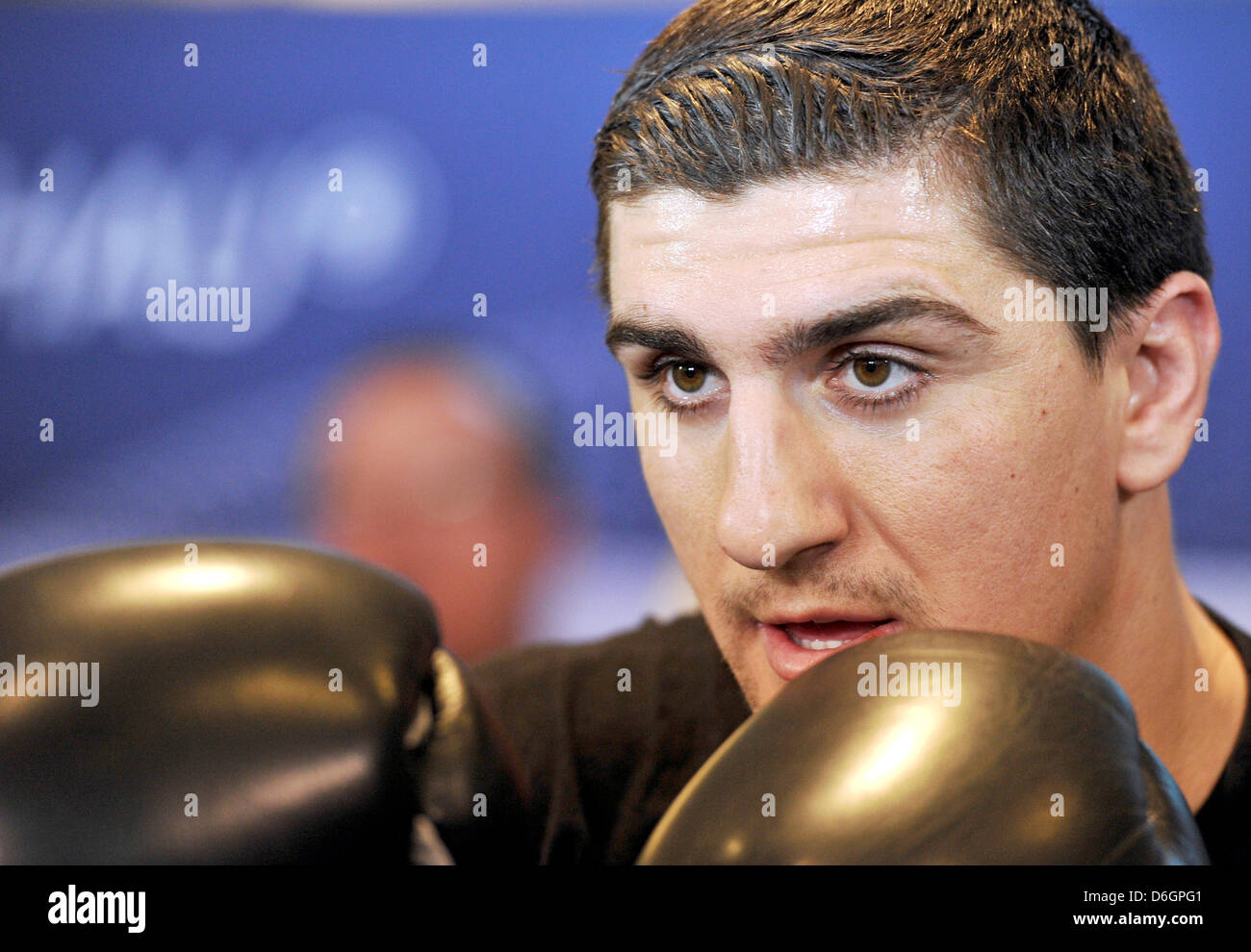 German heavyweight boxer Marco Huck shows his fists in Stuttgart ...