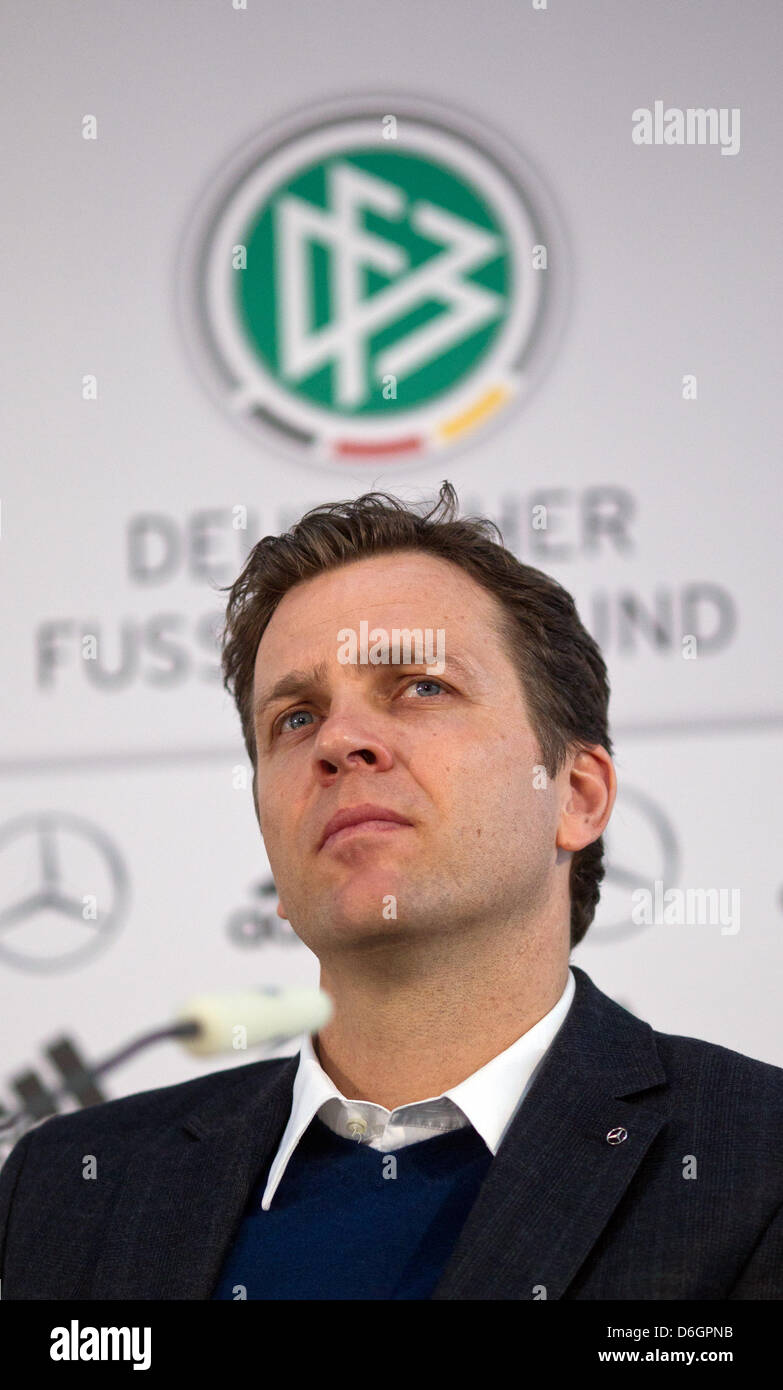 Manager of the German national soccer team Oliver Bierhoff speaks ...