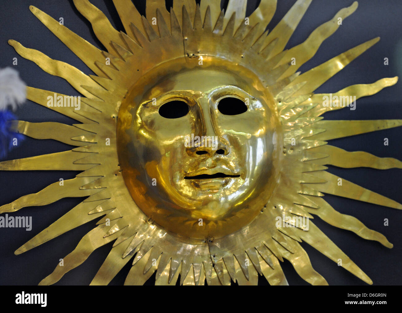 The sun mask of August the Strong from 1709 hangs in the armoury of the ...