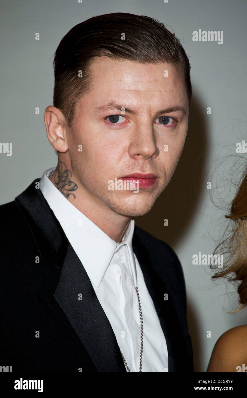 British Rapper Professor Green attends the Brit Awards 2012 at O2 Arena ...