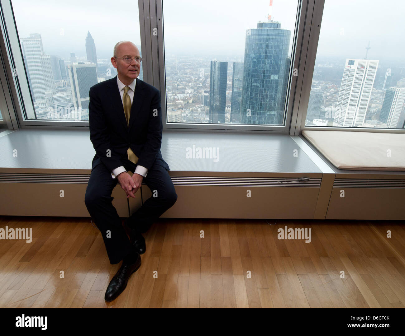 CEO of Commerzbank AG, Martin Blessing, poses for jounalists after a ...