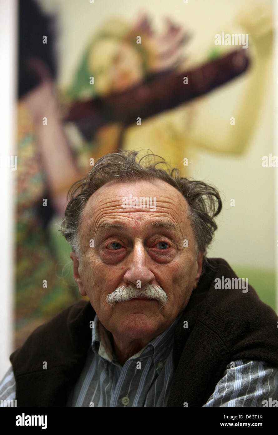 Ukrainian photographer Boris Mikhailov gives a press conference at the ...