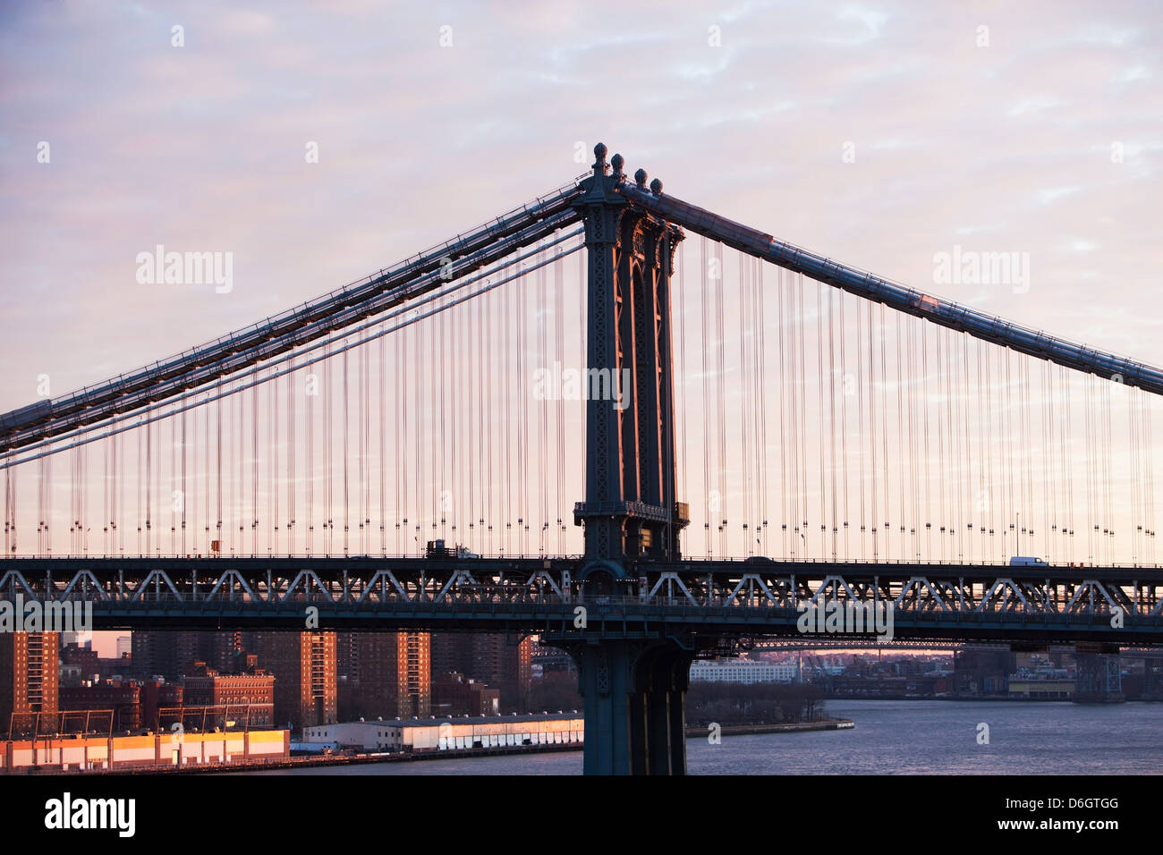Urban bridge and city skyline Stock Photo - Alamy