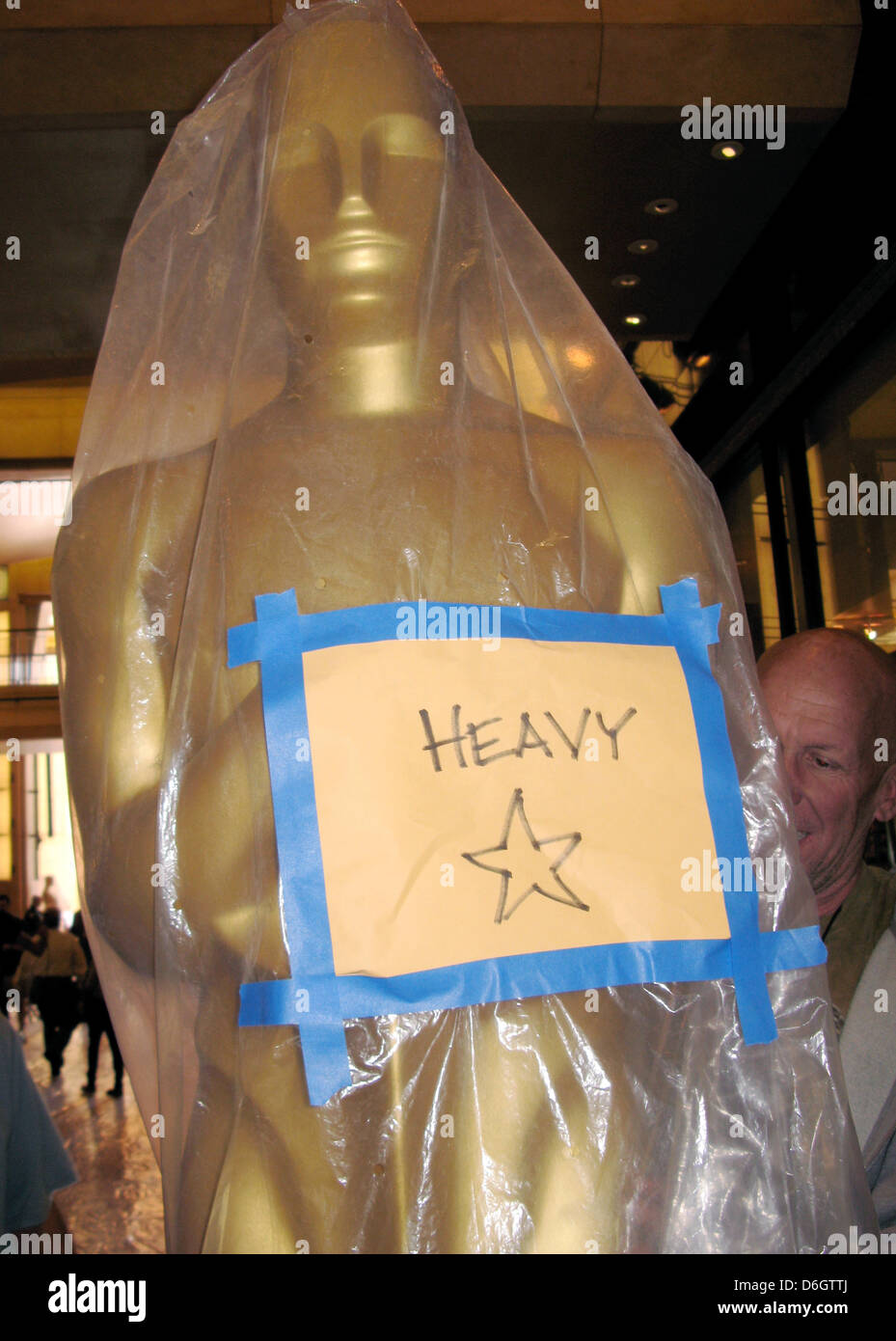 A still veiled Oscar statue is seen in Los Angeles, USA, 23 February ...