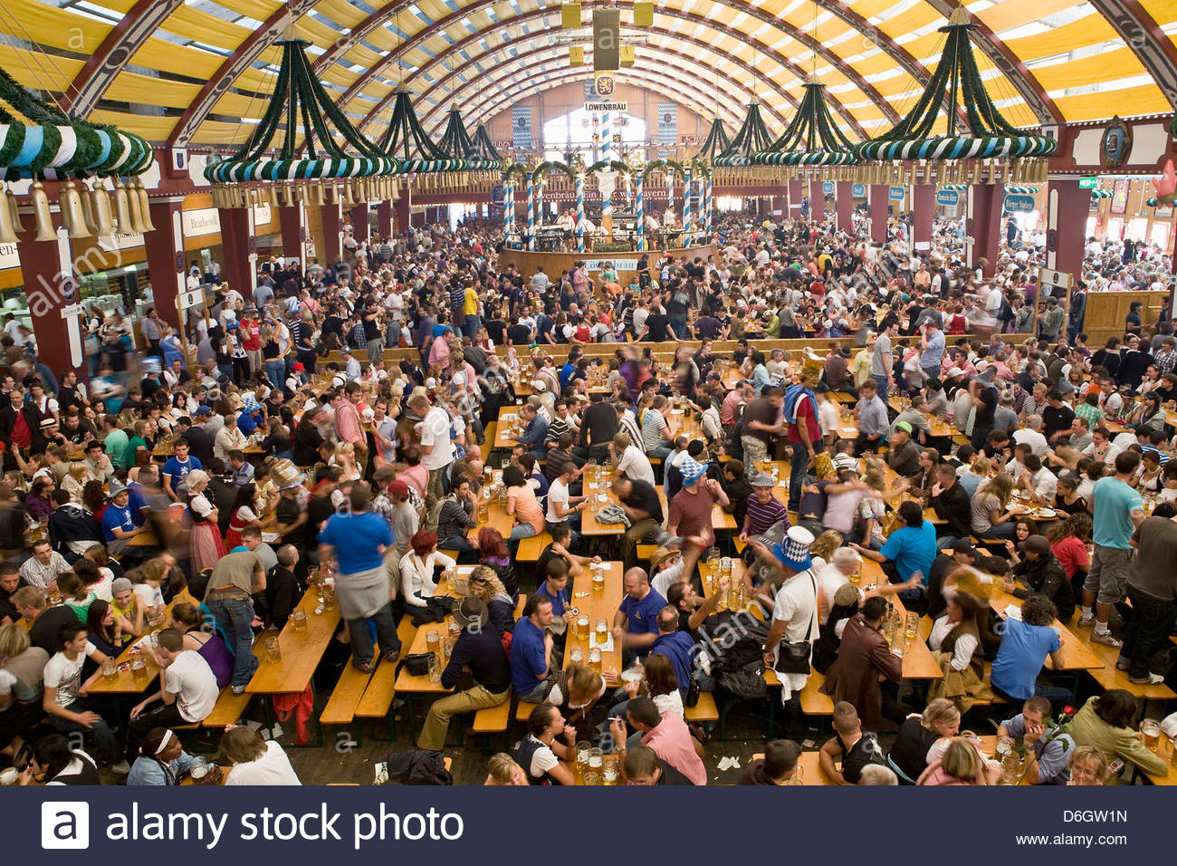 Crowded Oktoberfest Beer Tent Munich High Resolution Stock Photography ...