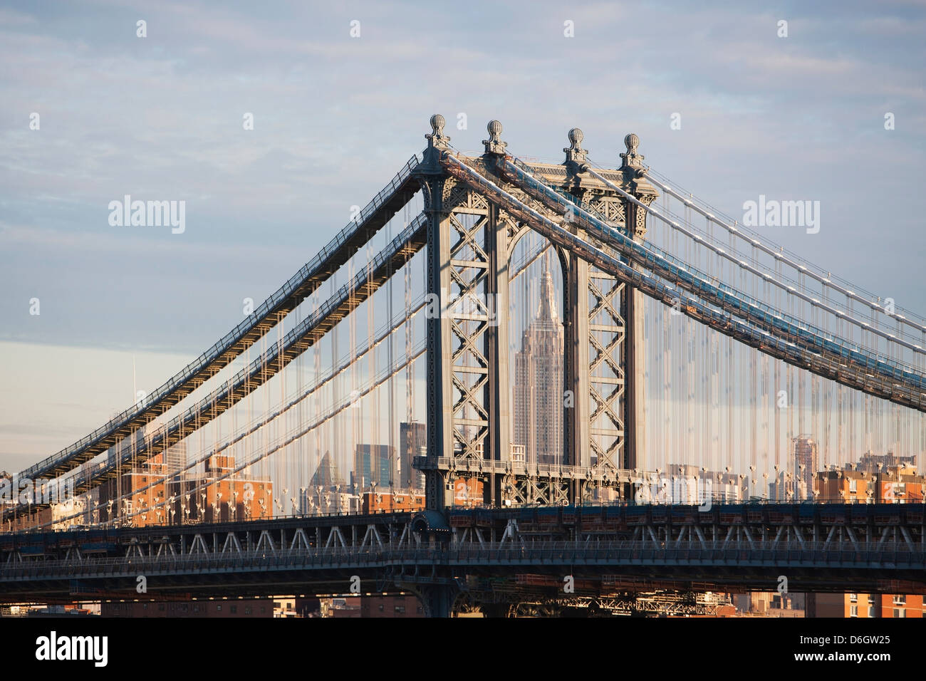 Bridge and city skyline Stock Photo - Alamy