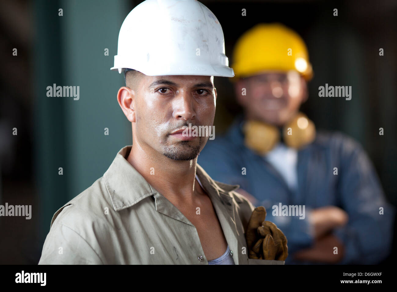 Industrial worker in plant Stock Photo - Alamy
