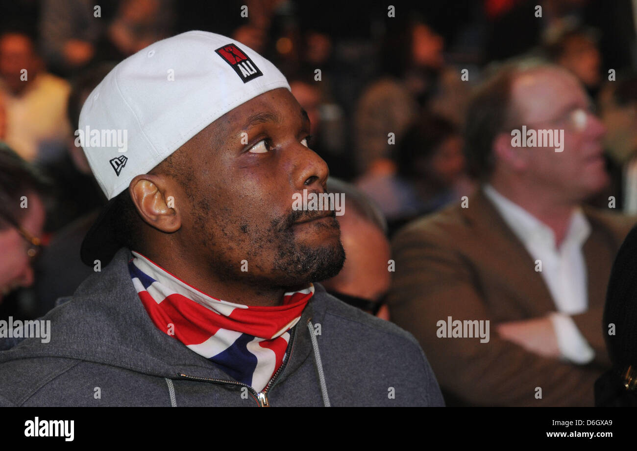 British boxer Dereck Chisora attends the WBA world heavyweight boxing ...