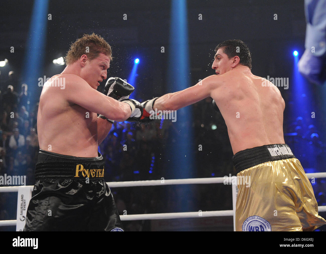 German boxer Marco Huck (R) fights against Russian boxer Alexander ...