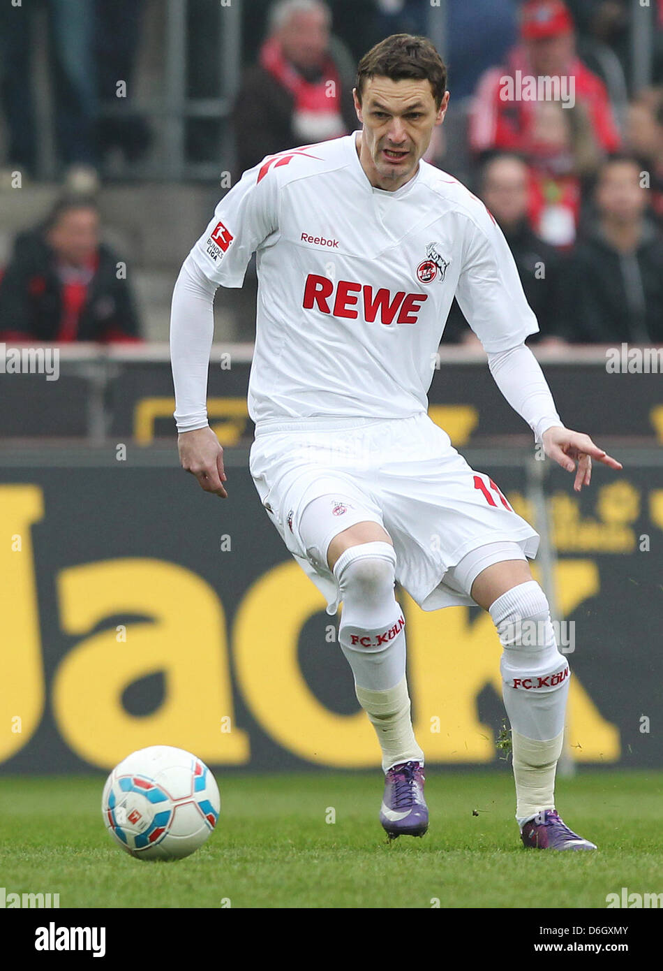 Cologne's Milivoje Novakovic in action with the ball during the ...