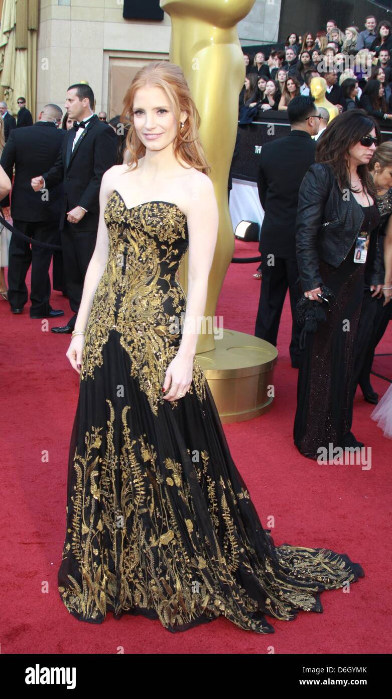US actress Jessica Chastain arrives at the 84th Annual Academy Awards ...