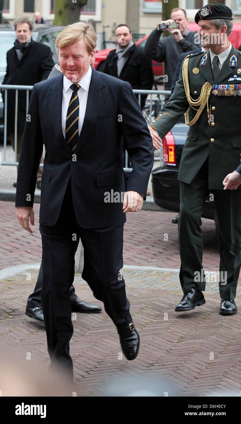 Dutch Crown Prince Willem-Alexander (C) attends the 70th anniversary of ...