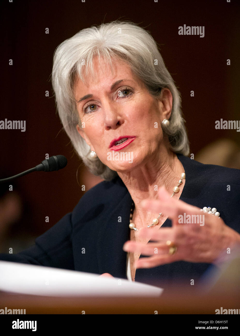 United States Secretary of Health and Human Services (HHS) Kathleen ...