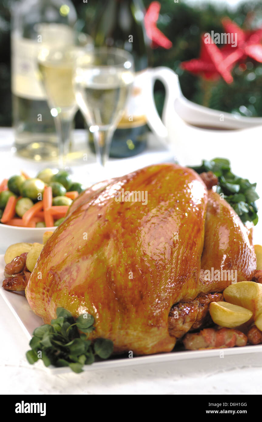 Christmas dinner turkey pigs hi-res stock photography and images - Alamy