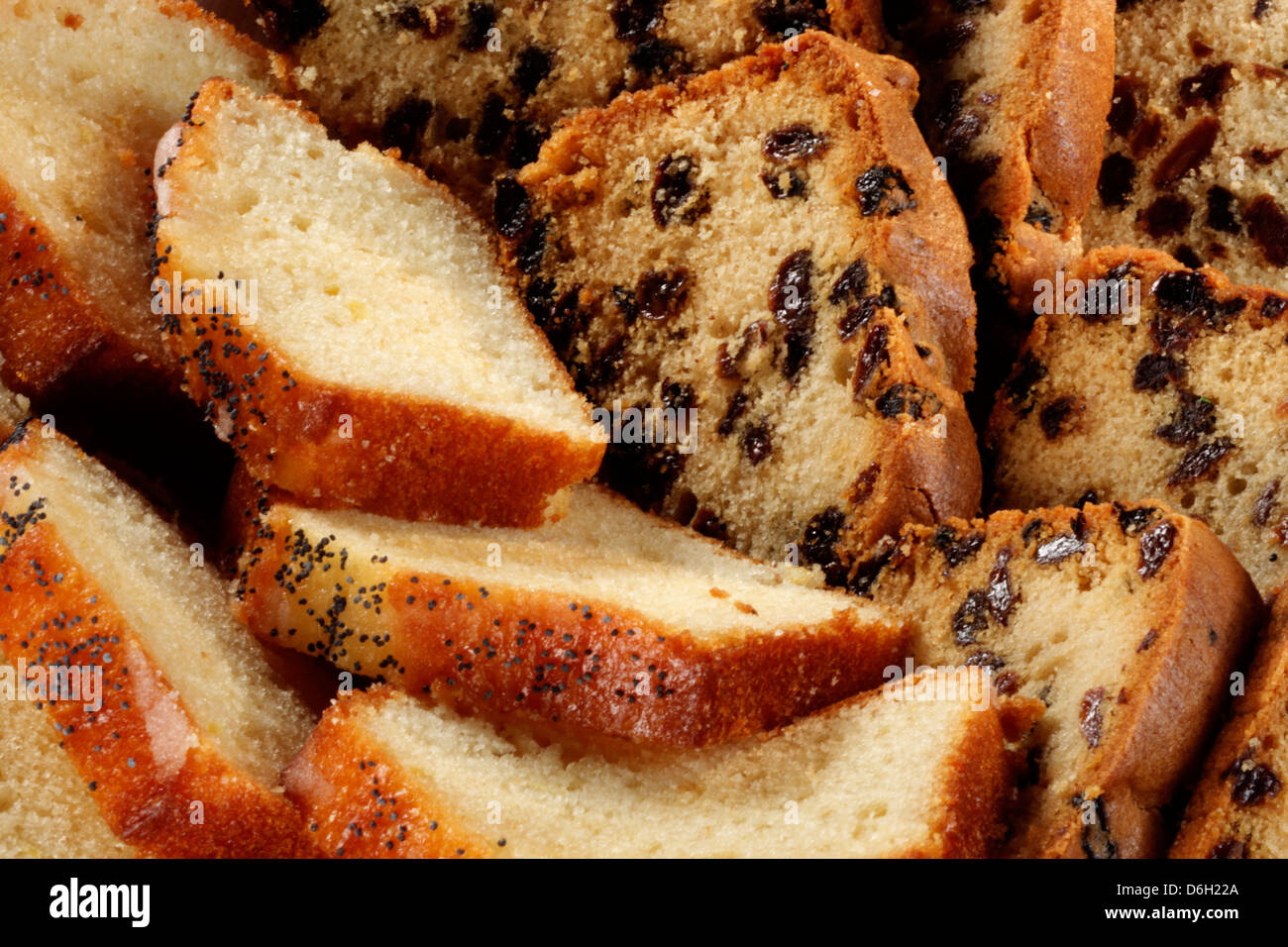 Fruit cake and sponge slices Stock Photo - Alamy
