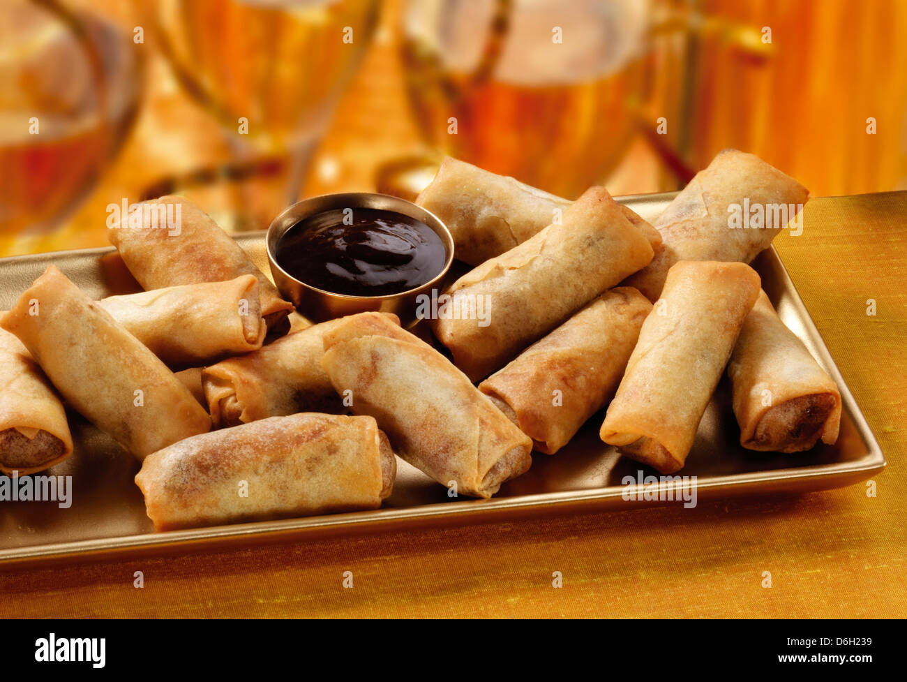 duck spring rolls Stock Photo - Alamy