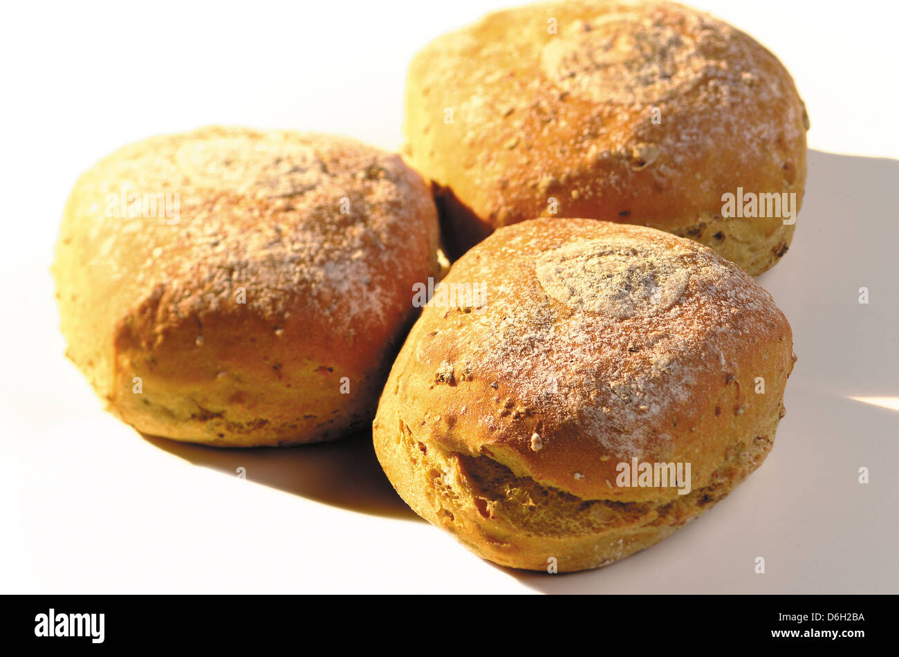 organic wholemeal bread rolls Stock Photo - Alamy
