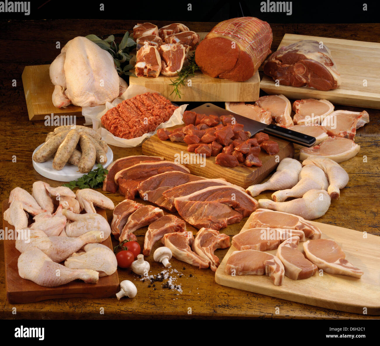 Fresh meats selection Stock Photo - Alamy