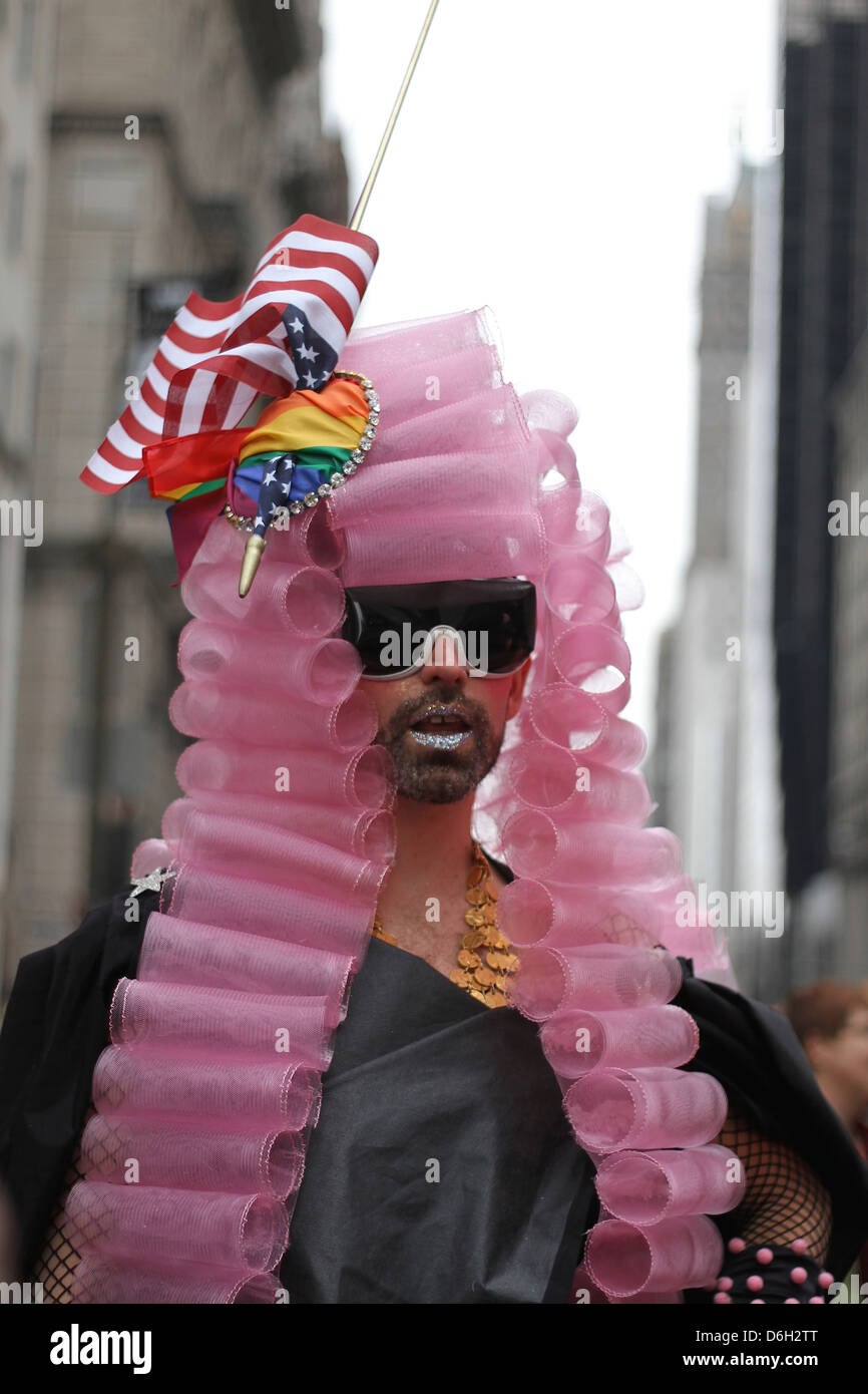 A man in drag at New York City's Easter Parade Stock Photo - Alamy