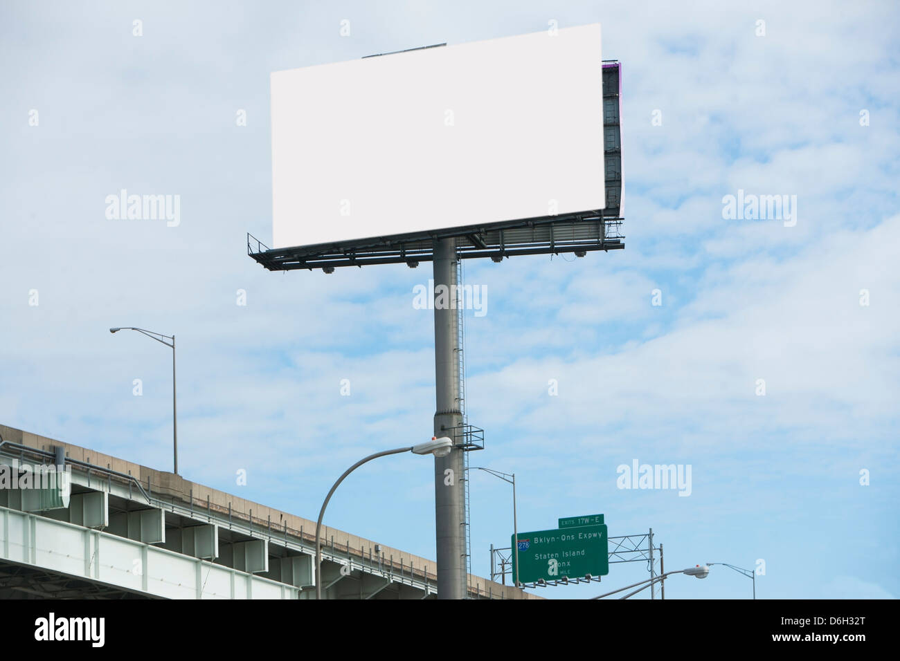 Blank billboard over freeway Stock Photo - Alamy