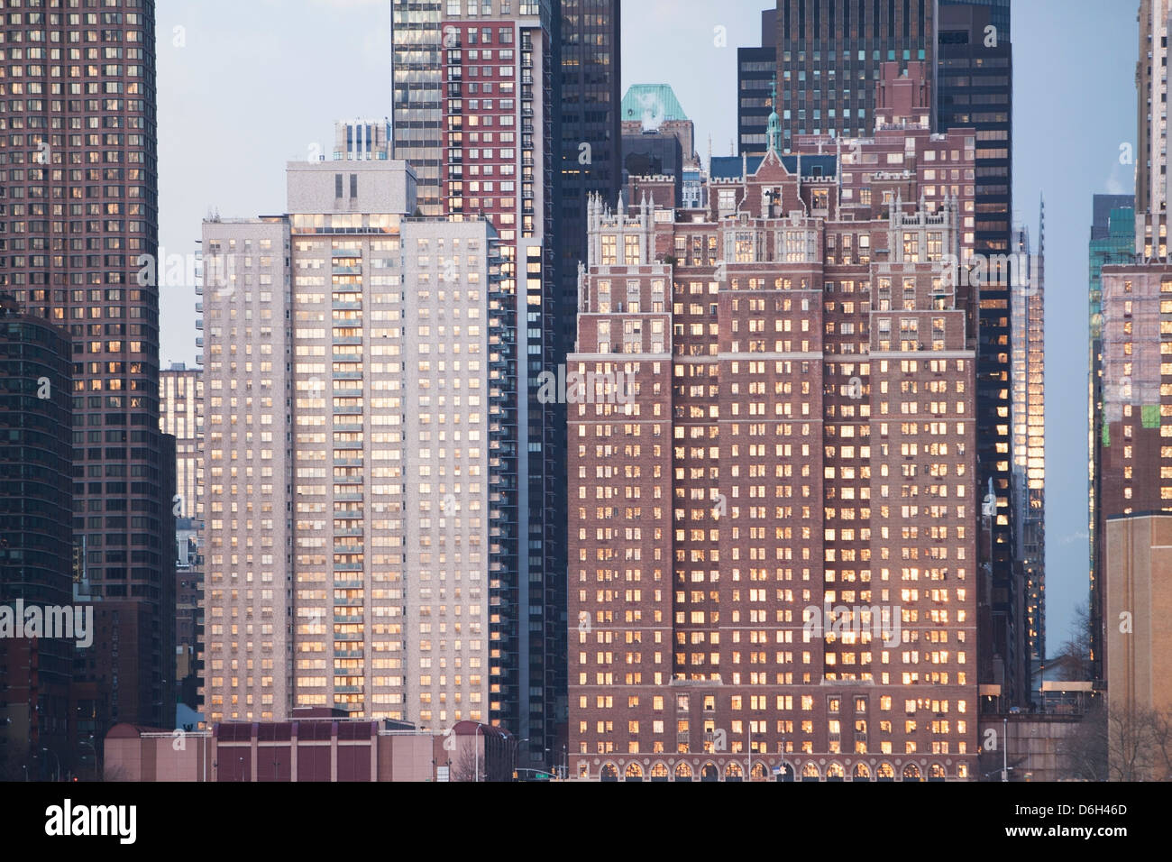 New York City skyscrapers at sunset Stock Photo - Alamy