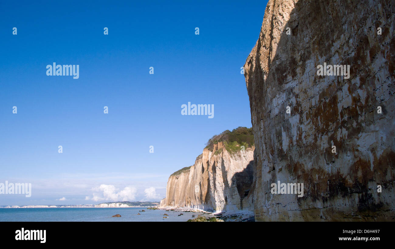 Cliffs and sea, Normandy, France Stock Photo - Alamy