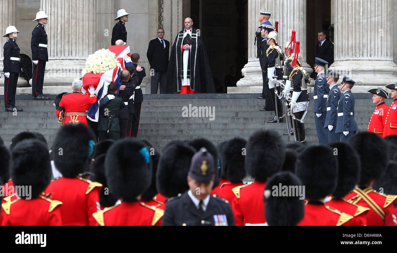 Former British Prime Minister Margaret Thatchers funeral at St Pauls ...