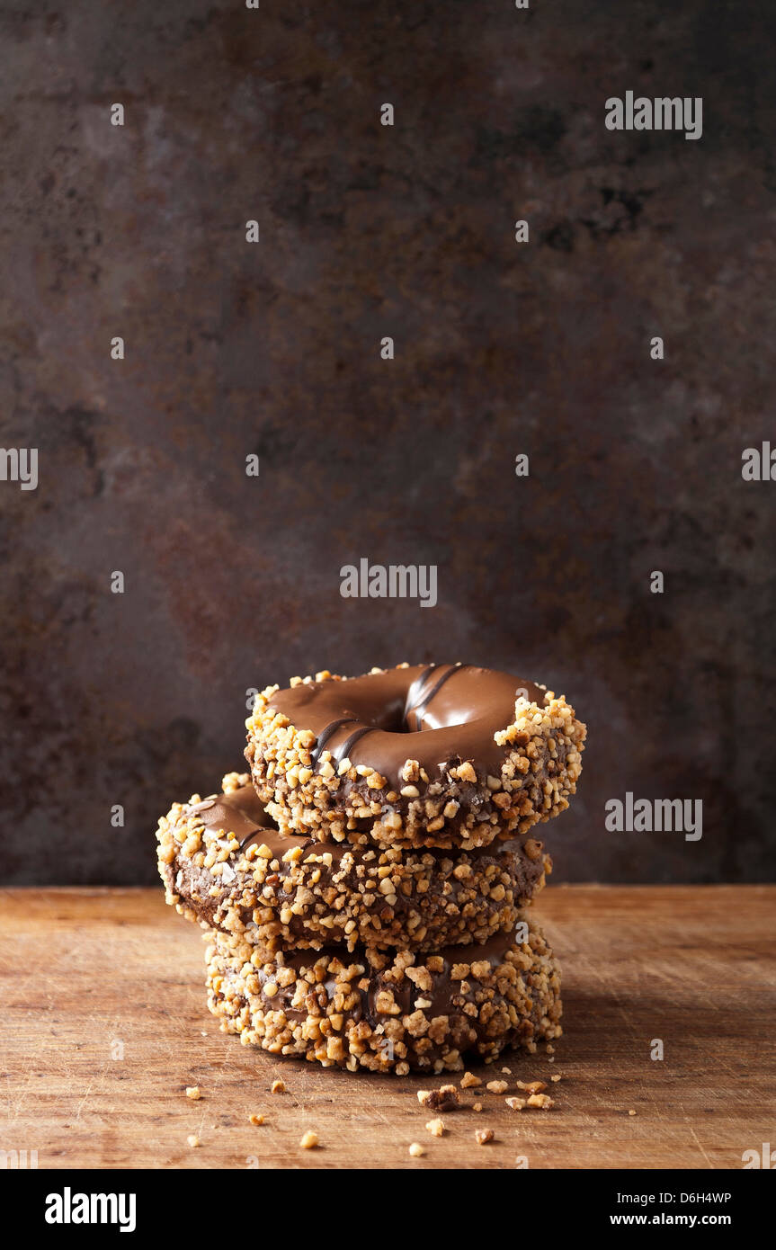 Stack of decorated doughnuts Stock Photo - Alamy