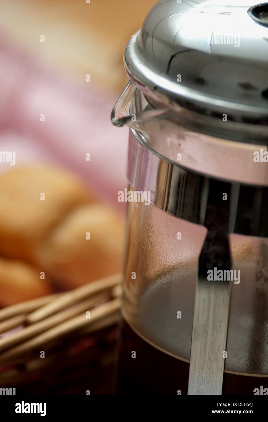 close up image of a coffee cafetiere Stock Photo - Alamy