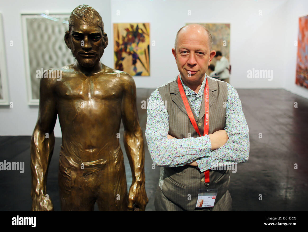 Galerist Gerd Harry Lybke from the gallery Eigen Art stands at his ...