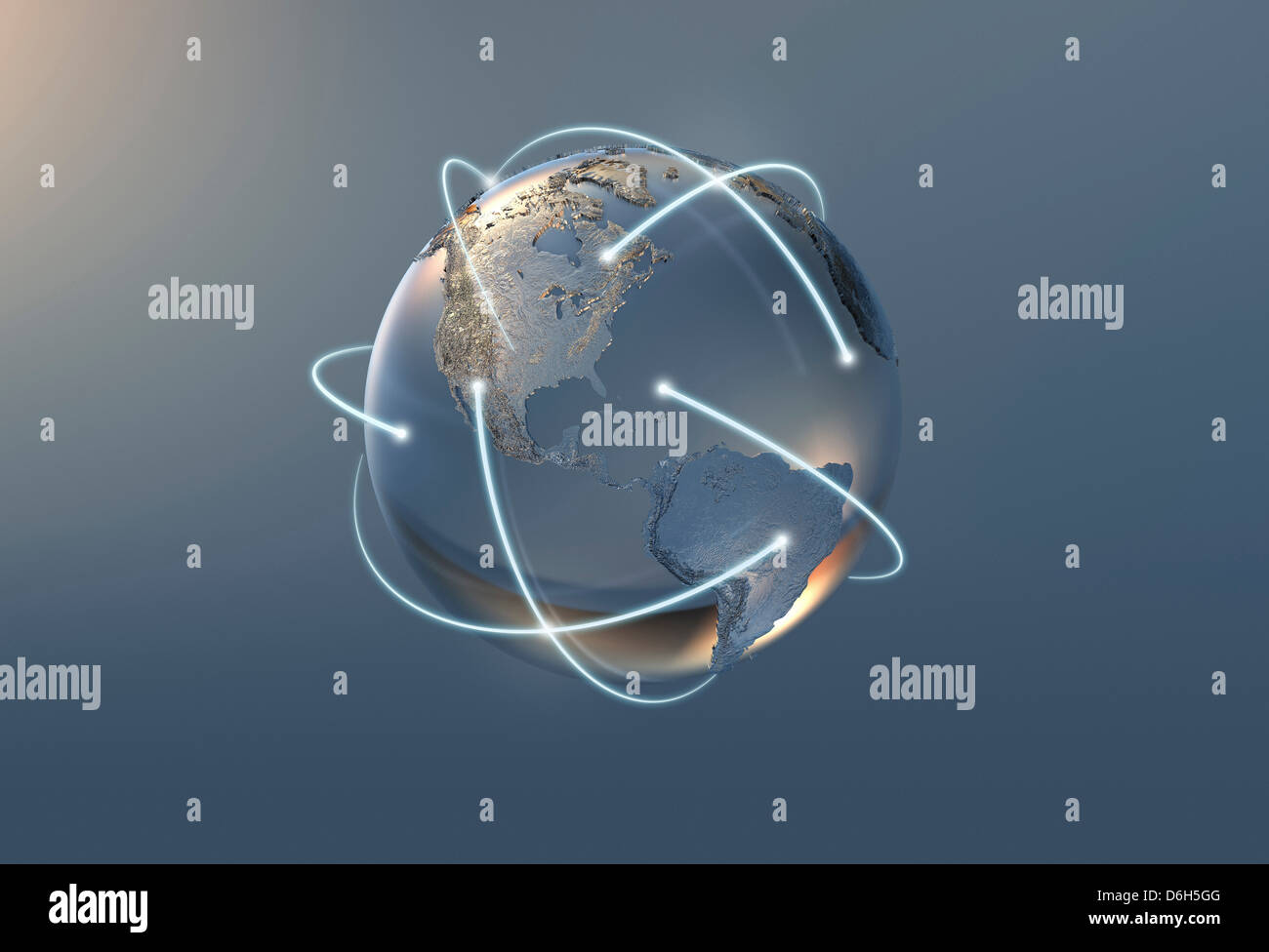 Globe with lines hi-res stock photography and images - Alamy