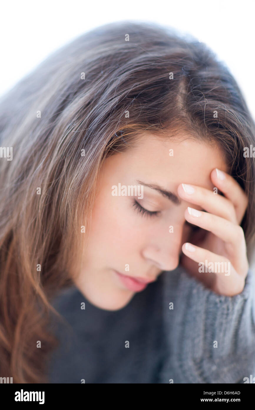Depressed eyes woman hi-res stock photography and images - Alamy