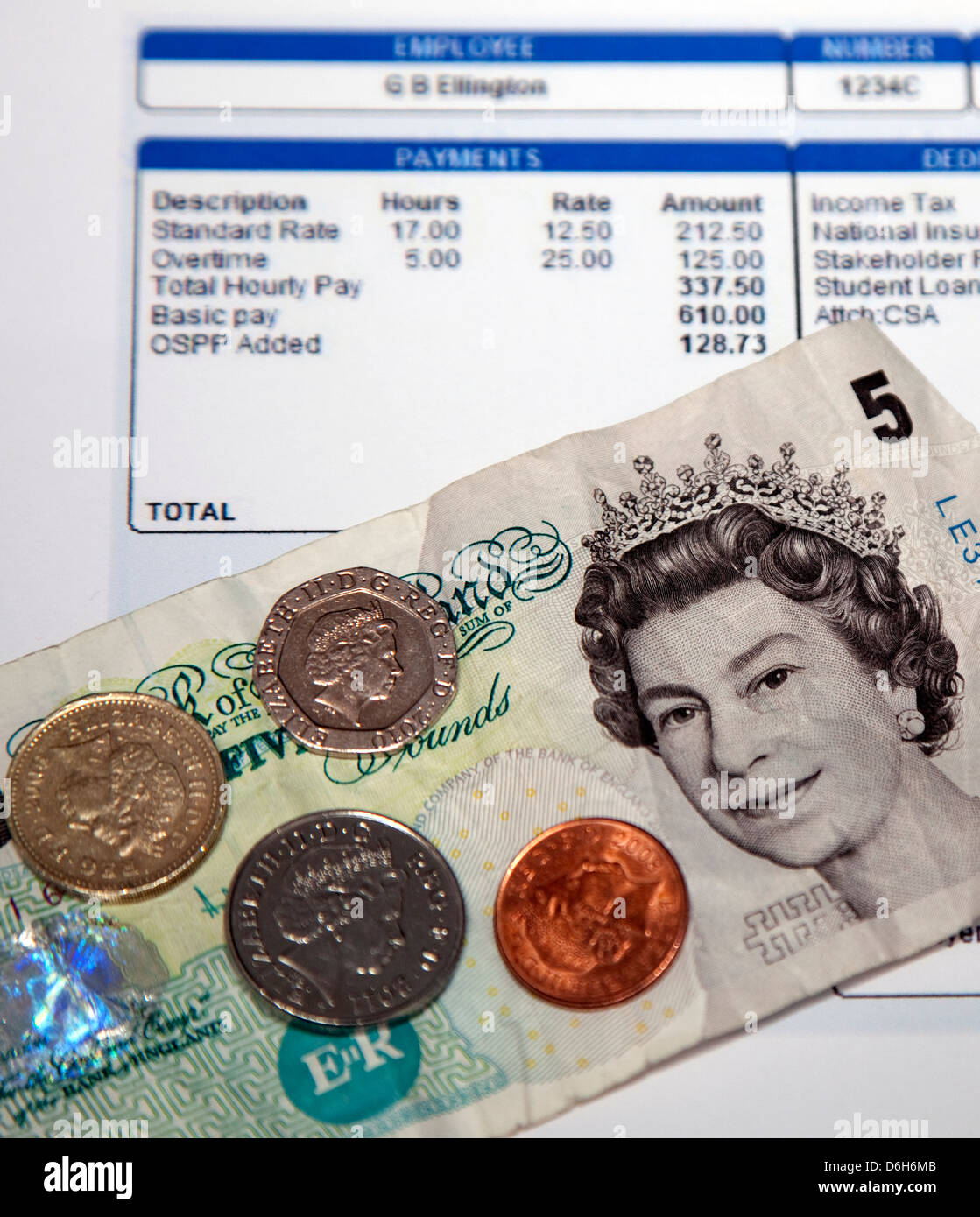 Payslip uk hi-res stock photography and images - Alamy
