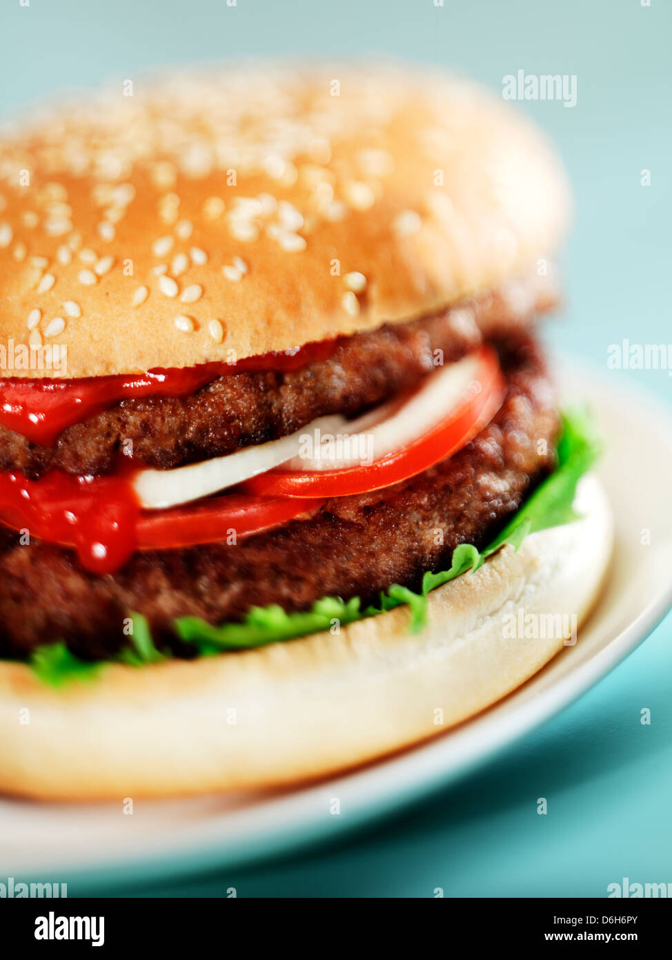 Beefburger bap hi-res stock photography and images - Alamy
