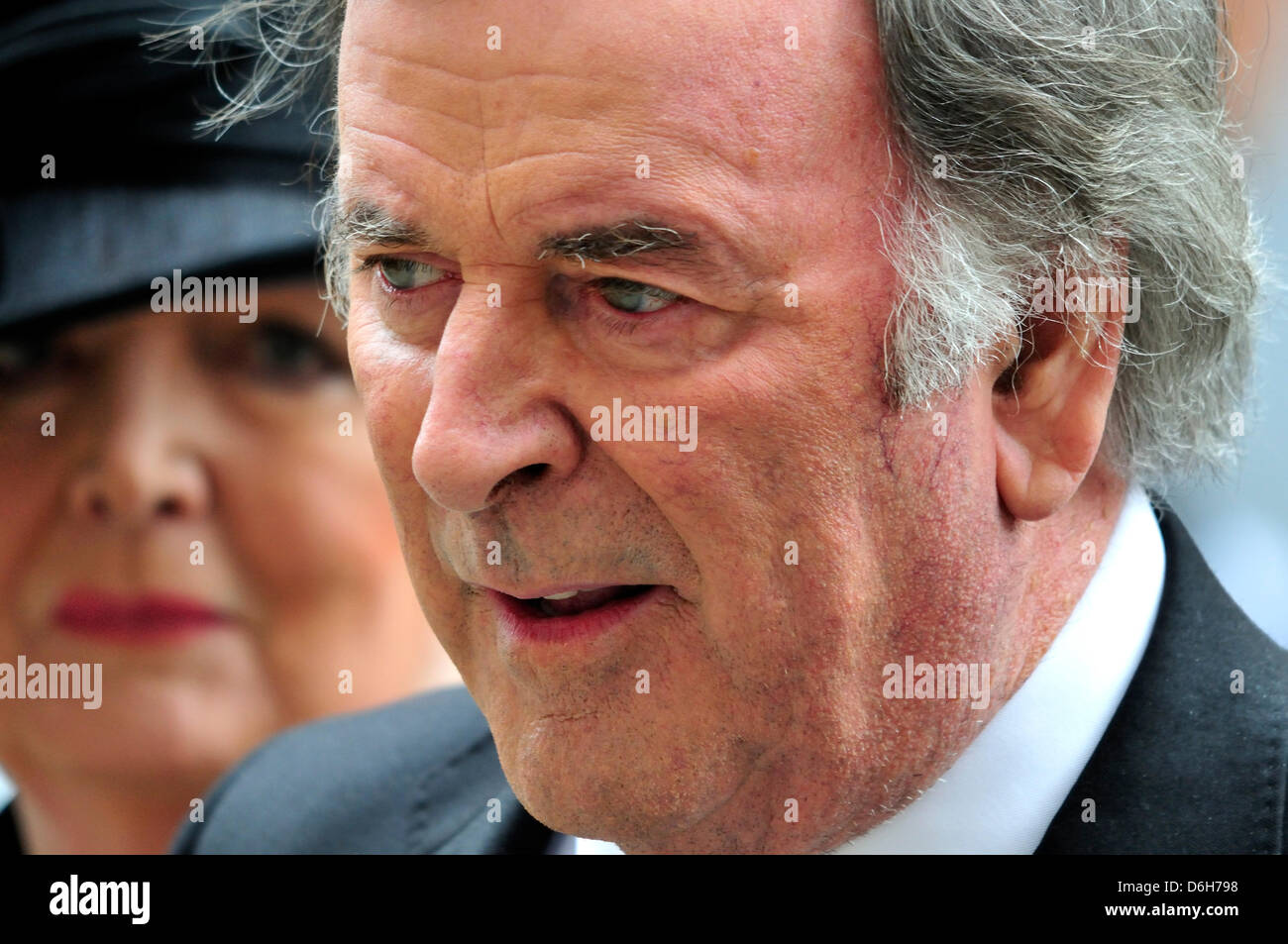 London, UK. April 17th 2013. Sir Terry Wogan and wife Helen at Margaret ...