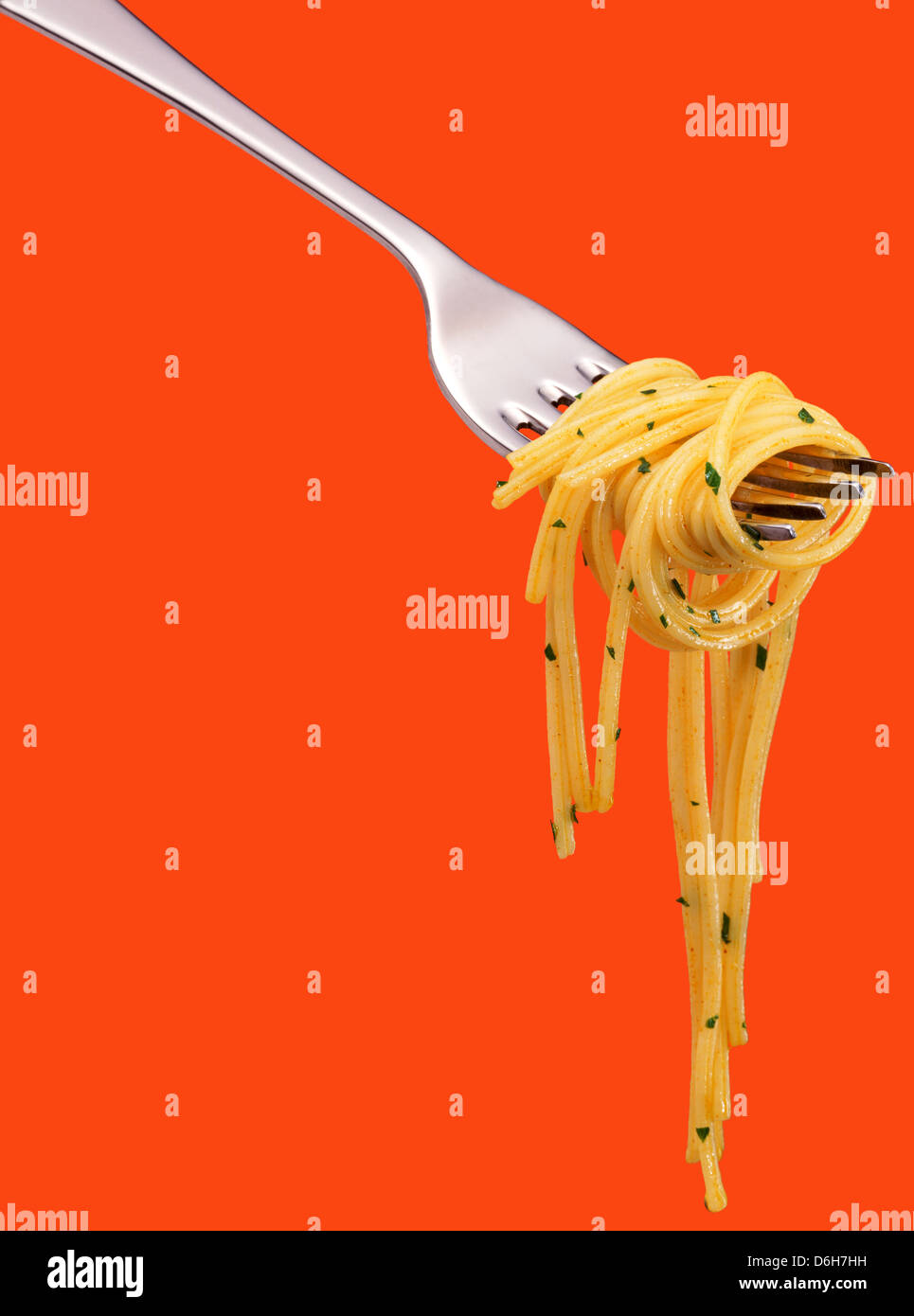 Spaghetti on fork Stock Photo - Alamy