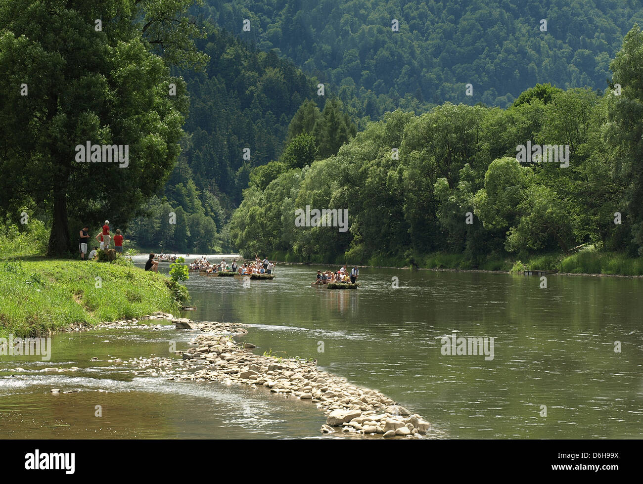 rafting on the Dunajec in Poland Stock Photo - Alamy
