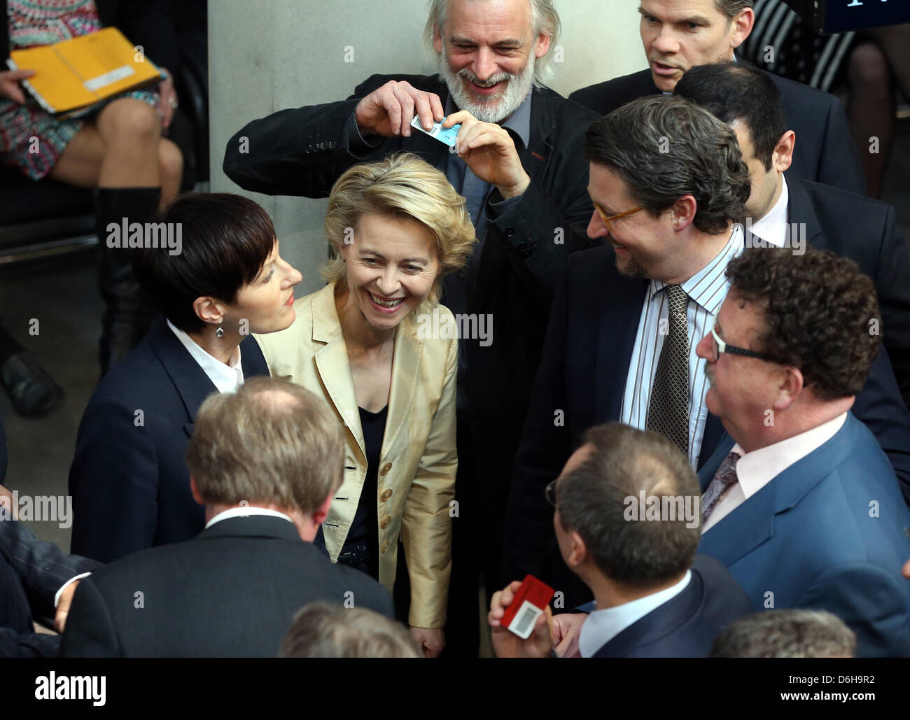 Berlin, Germany, 18 April 2013. German Labour Minister Ursula von der ...
