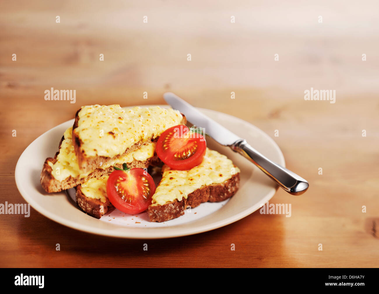 Open toasted cheese sandwich Stock Photo - Alamy