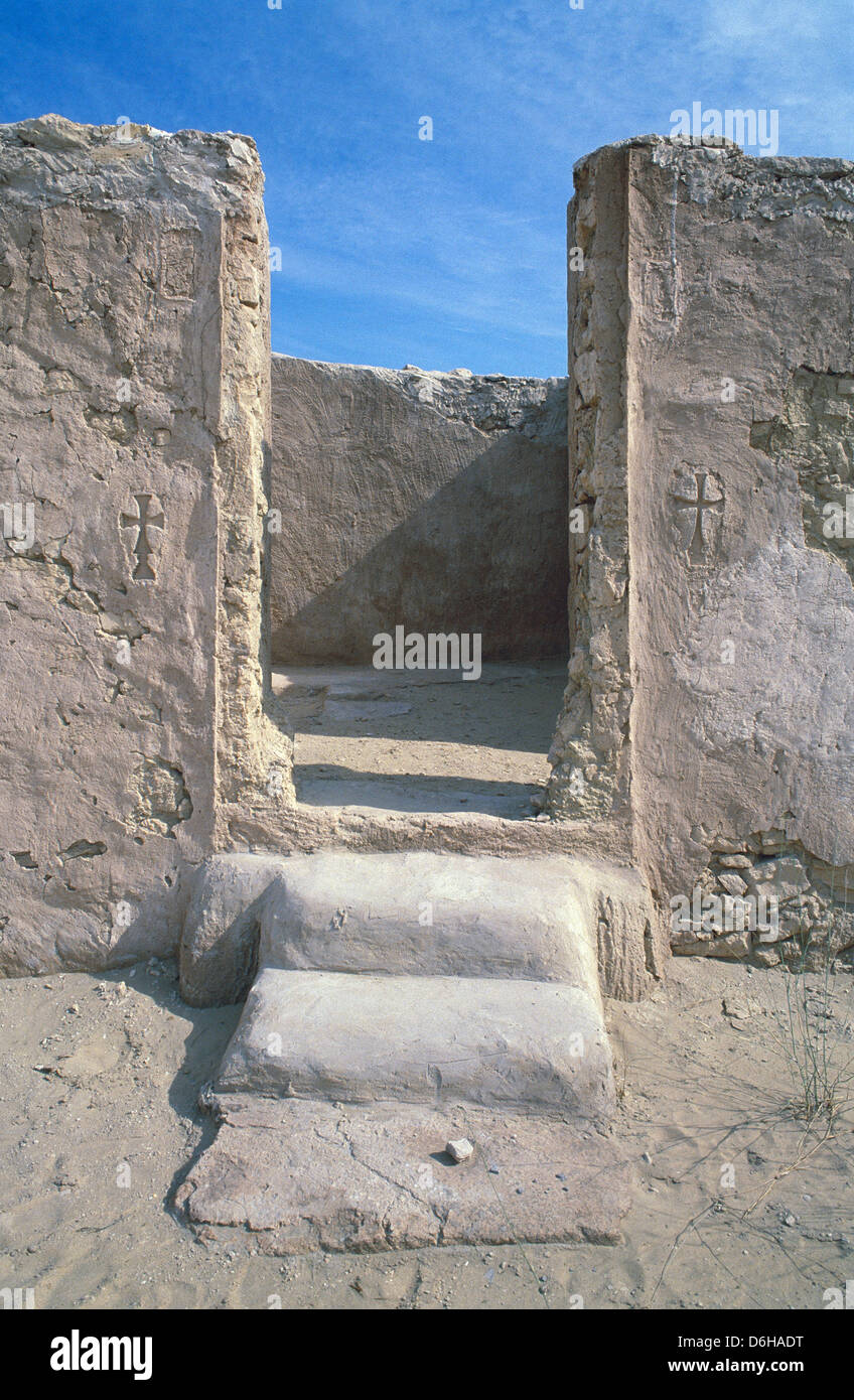 the historical ruins of an ancient 4th century nestorian church on the ...