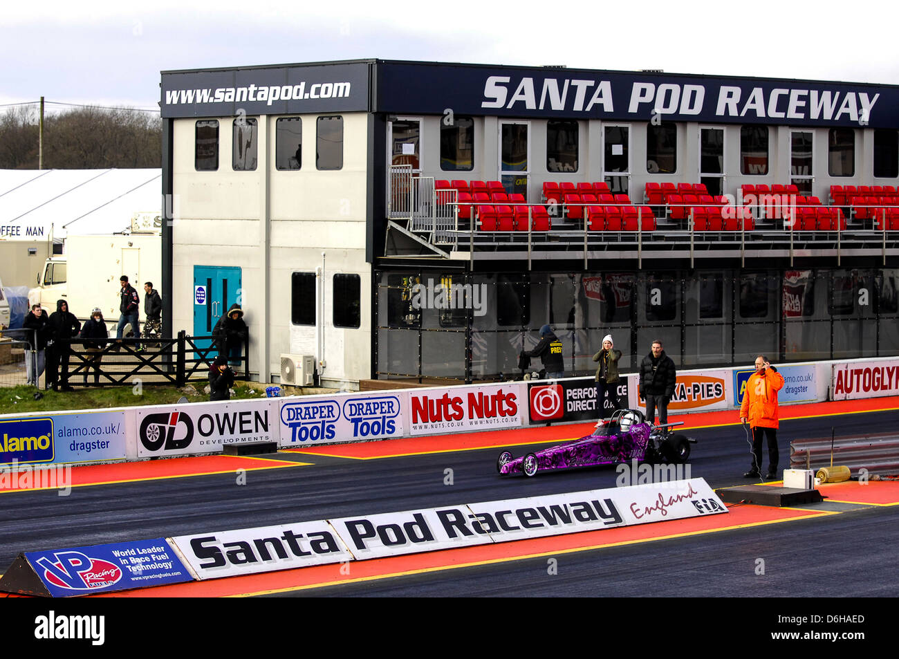 Dragster race car at Santa Pod Northamptonshire UK Stock Photo - Alamy