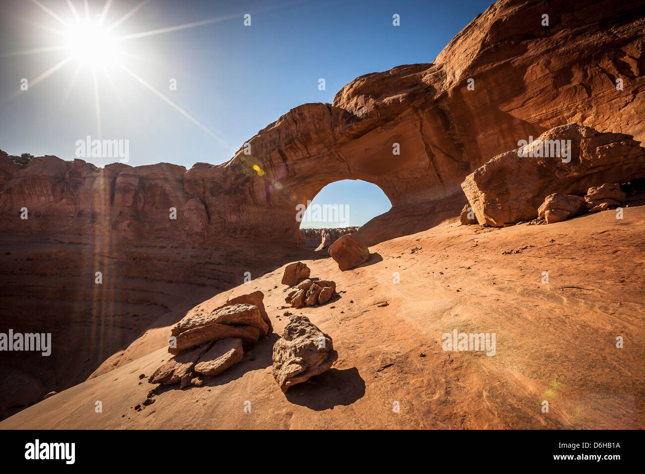 Rock formations in dry desert landscape Stock Photo - Alamy