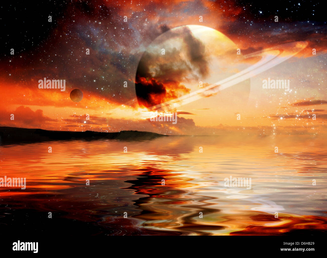 Alien planet, artwork Stock Photo - Alamy