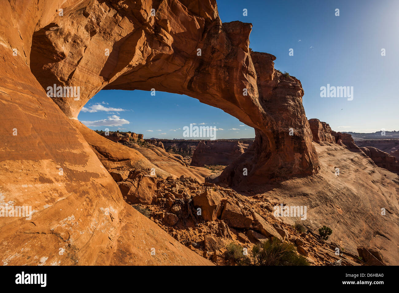Rock formations in dry desert landscape Stock Photo - Alamy