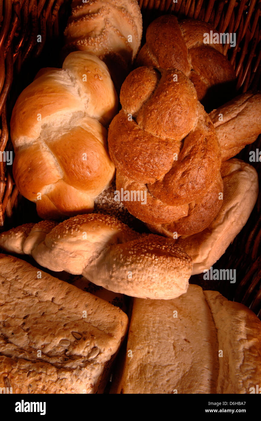 Bread loaves and rolls from a baker Stock Photo - Alamy